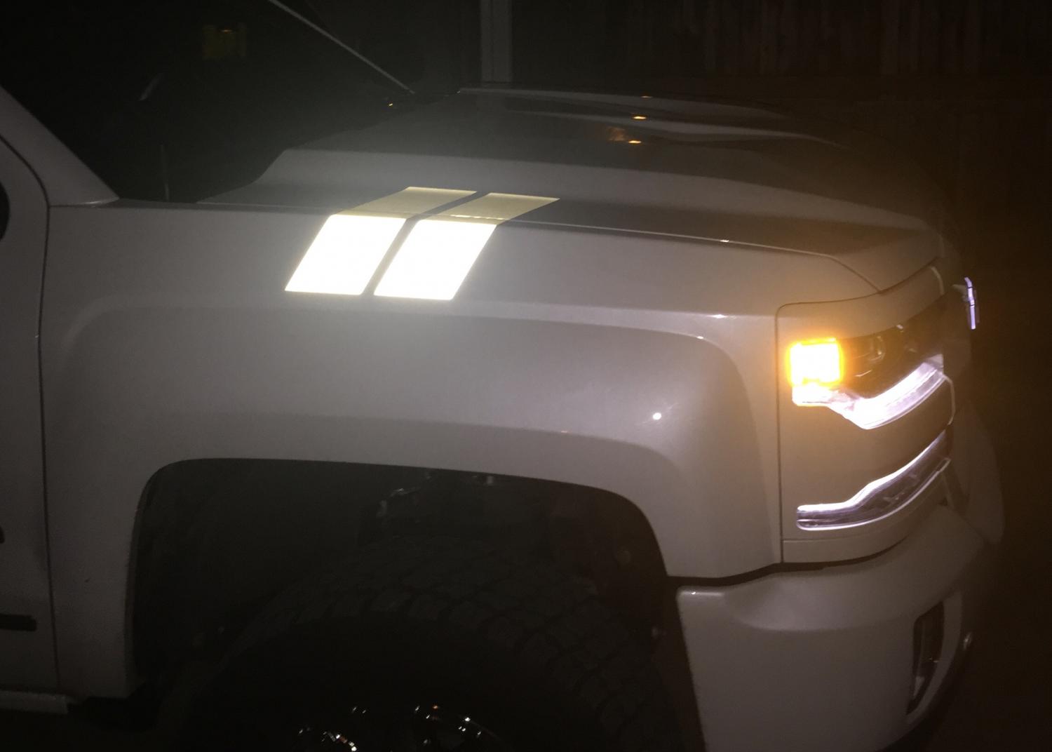Just put on Vinyl Hash Marks on my 2016 Silverado - Modifications ...