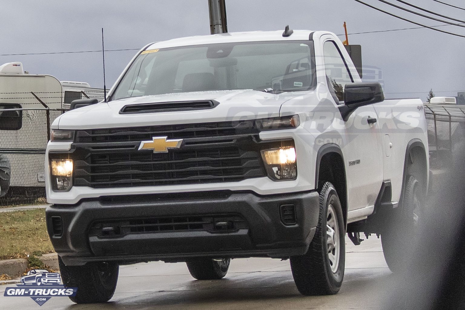 Undisguised Face of the 2024 Silverado HD WT Emerges | GM-Trucks.com