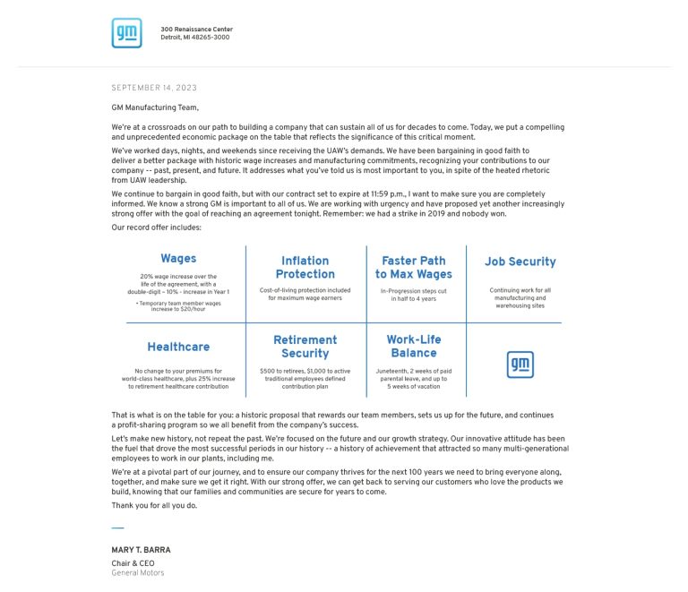 How Long Will A Strike Last? Comparing GM's Latest Labor Offer To The ...