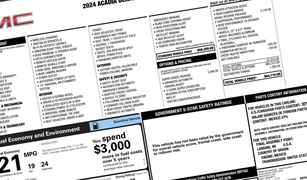 Chevrolet - GMC - Cadillac - Buick Window Sticker Generator | GM-Trucks.com