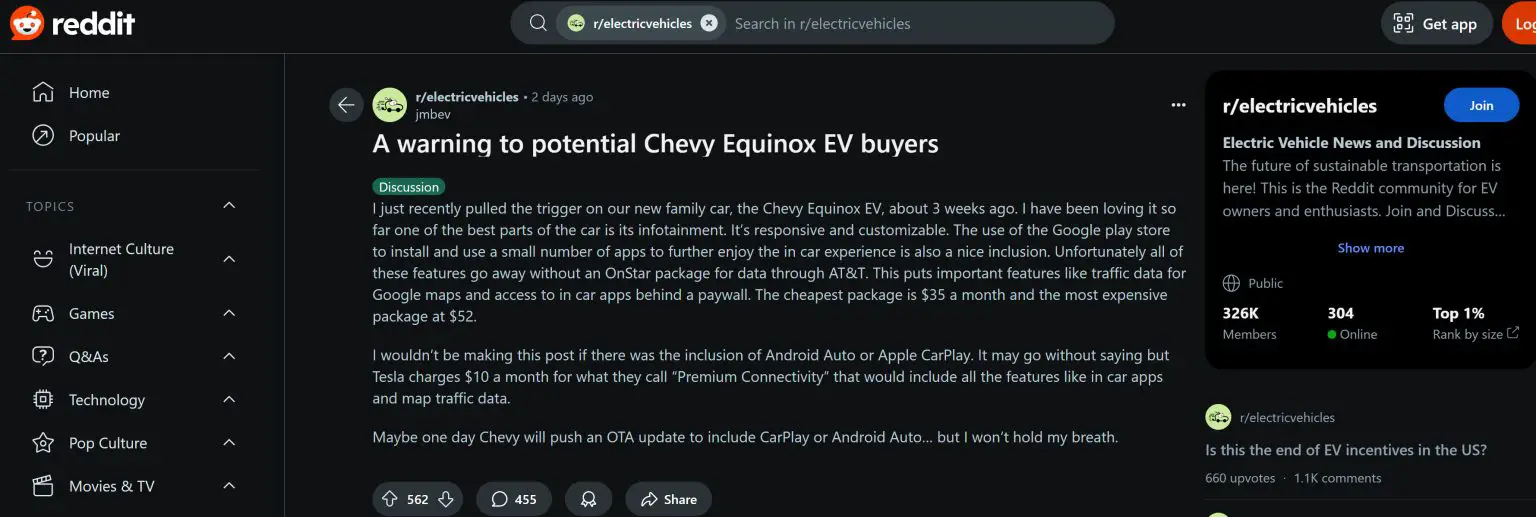 New Chevy Equinox EV Owner Expresses Frustration Over App Connectivity ...